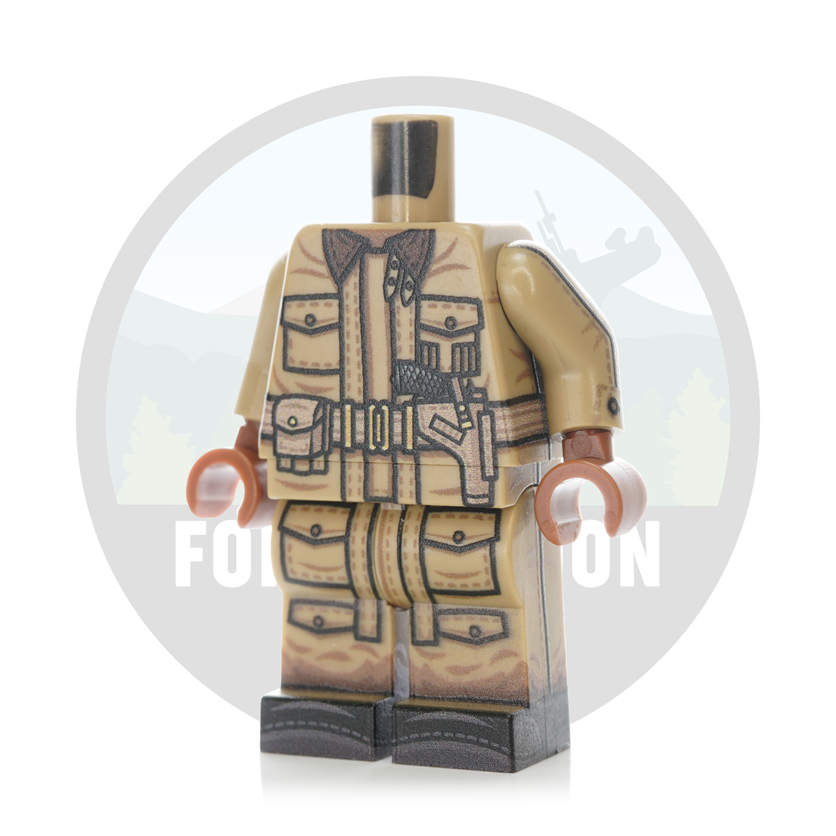 WWII British Tanker - Uniform | LEGO Minifigure CUSTOM — Forest Moon Bricks