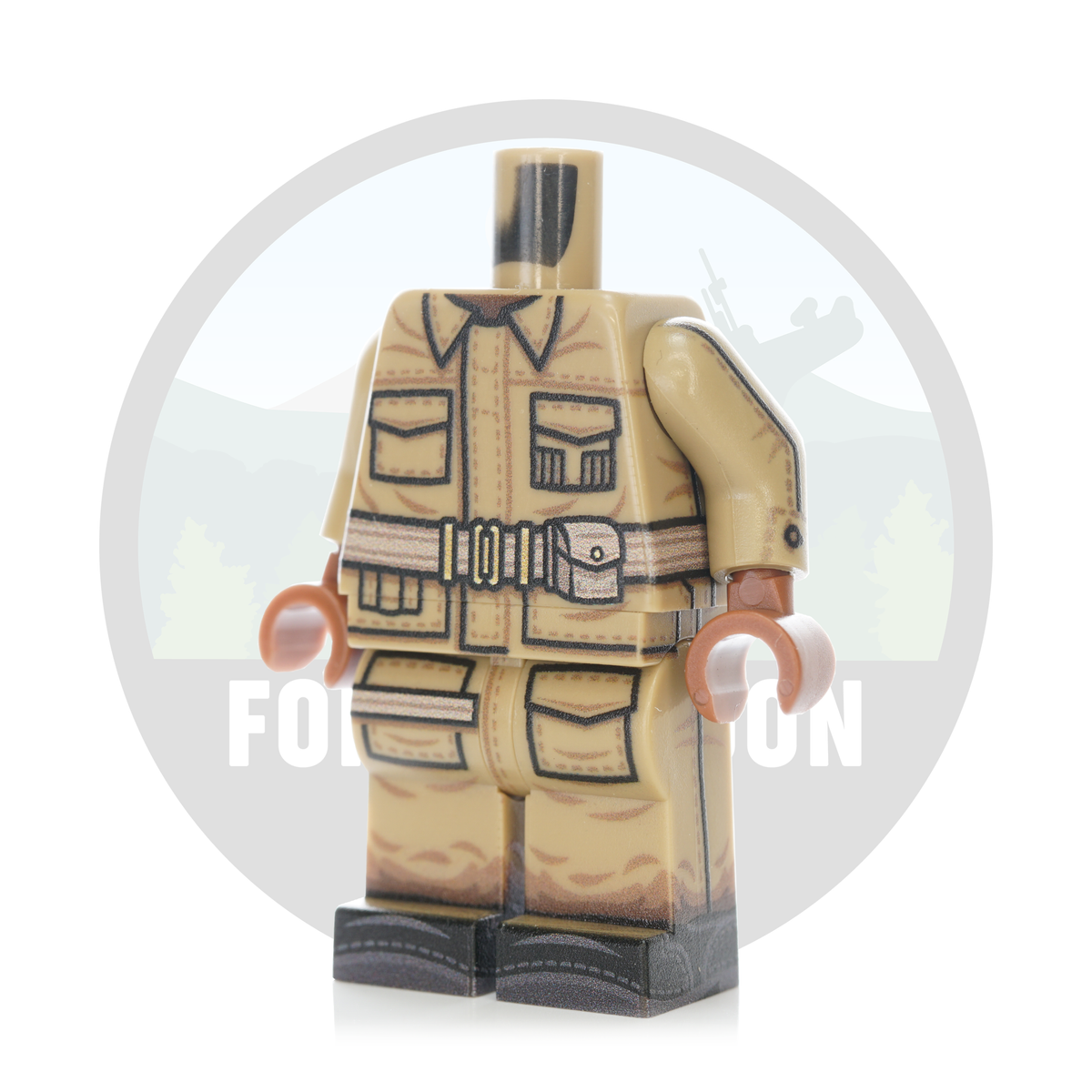 WWII British Tanker - Uniform | LEGO Minifigure CUSTOM — Forest Moon Bricks